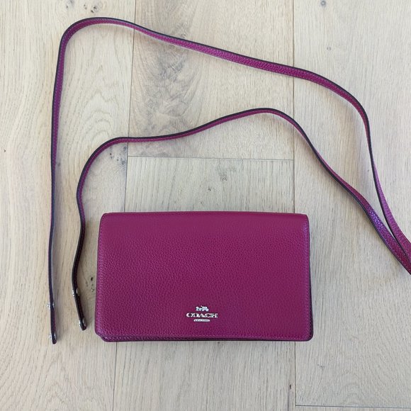 Coach | Bags | Coach Crossbody Clutch In Raspberry | Poshmark